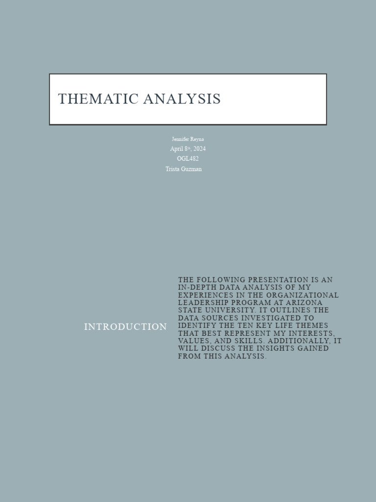 2 Thematic Analysis | PDF | Empathy | Leadership