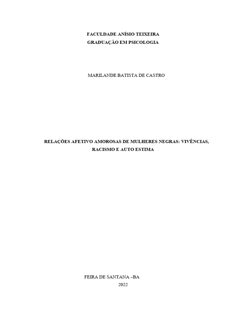 Projeto Tcc 1 convert | PDF | Racismo | Discriminação e Relações Raciais Projeto Tcc 1 convert | PDF | Racismo | Discriminação e Relações Raciais