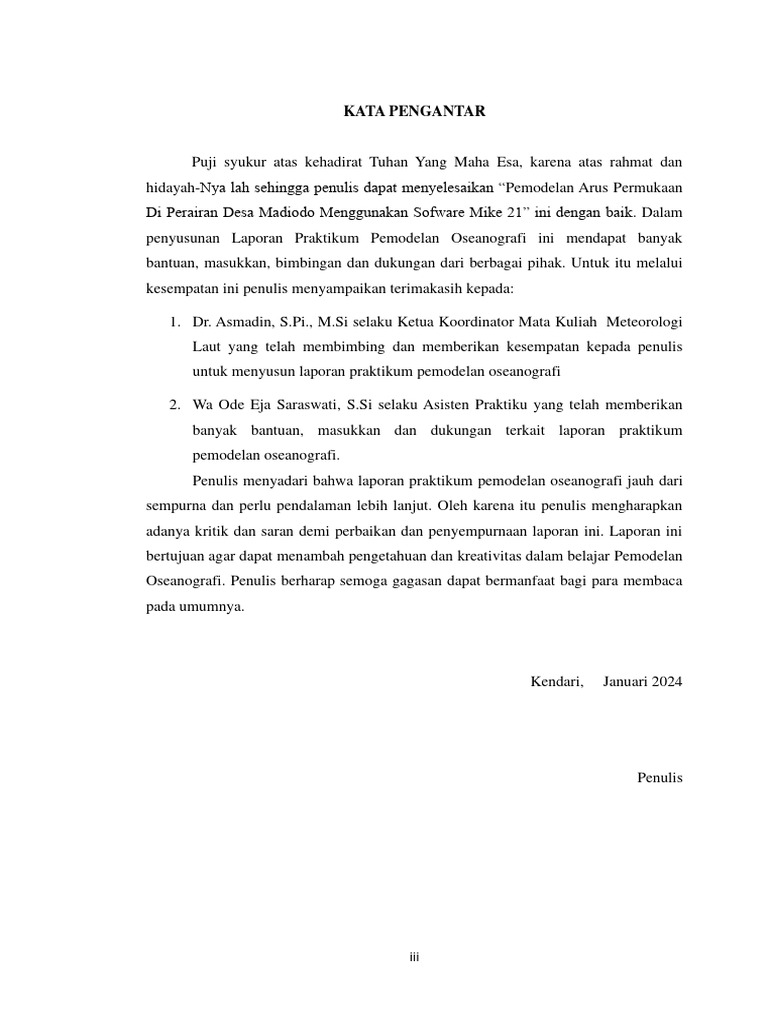 Pemodelan Arus Permukaan Di Perairan Desa Mandiodo Menggunakan Software ...