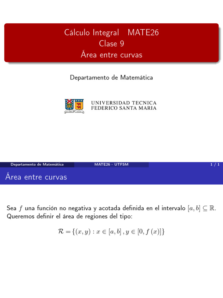 Clase 9 Area Entre Curvas | PDF | Curva | Función (Matemáticas)