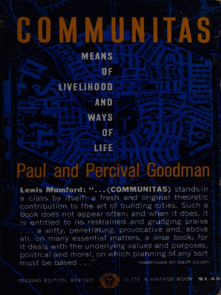 Communitas Means of Livelihood and Ways of Life - 1960 - Anna's Archive ...