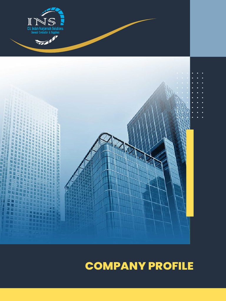 Blue and Yellow Minimalist Company Profile Booklet | PDF | Bisnis
