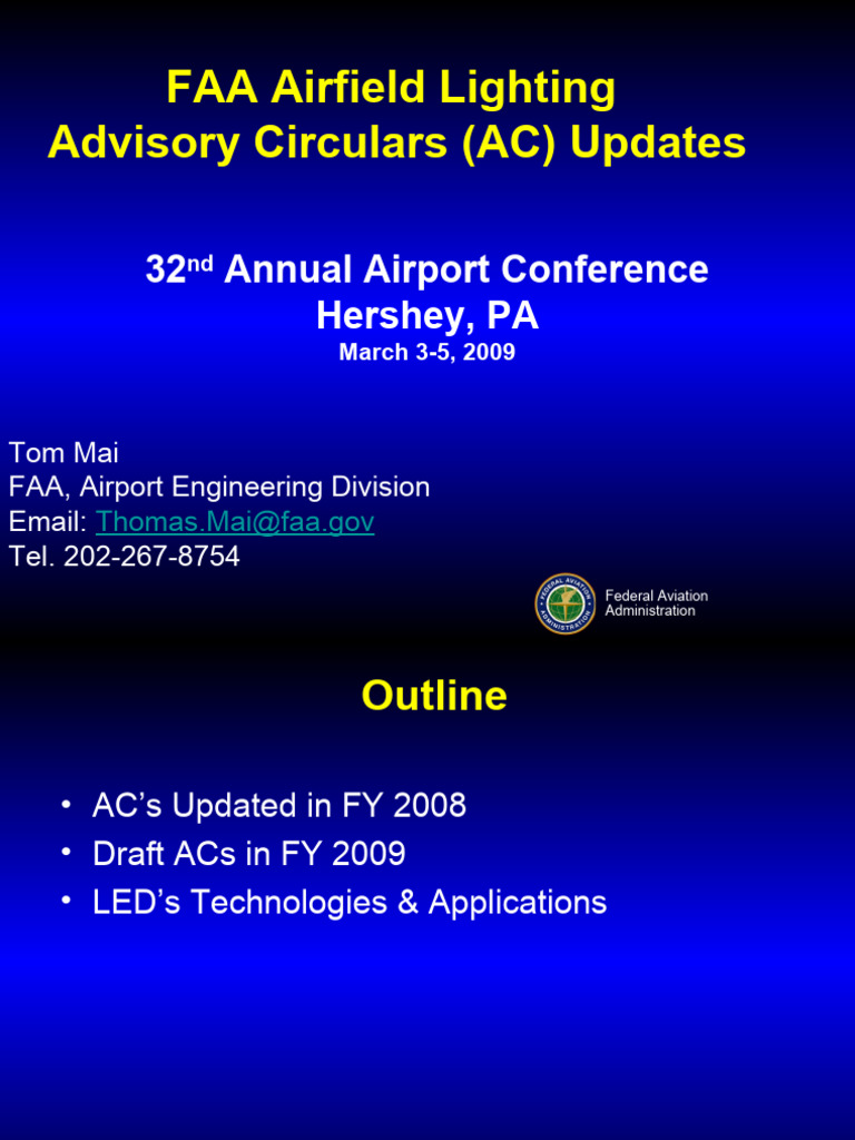 D FAA Airfield Lighting AC Updates | Download Free PDF | Runway ...