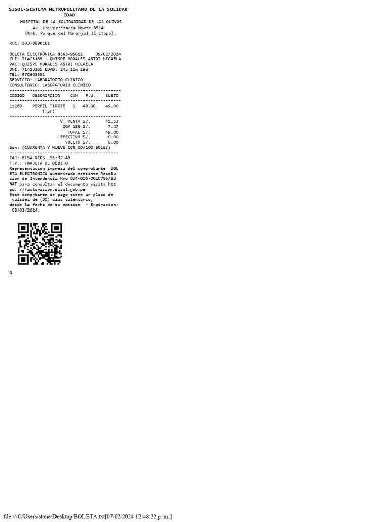 Boleta Sisol | PDF | Informática | Tecnología