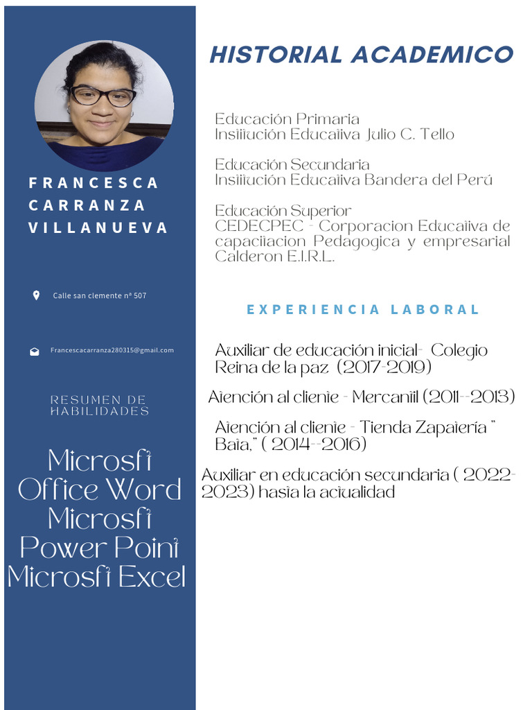 Azul Marino y Negro Profesional Currículum - PDF - 20231128 - 100953 ...