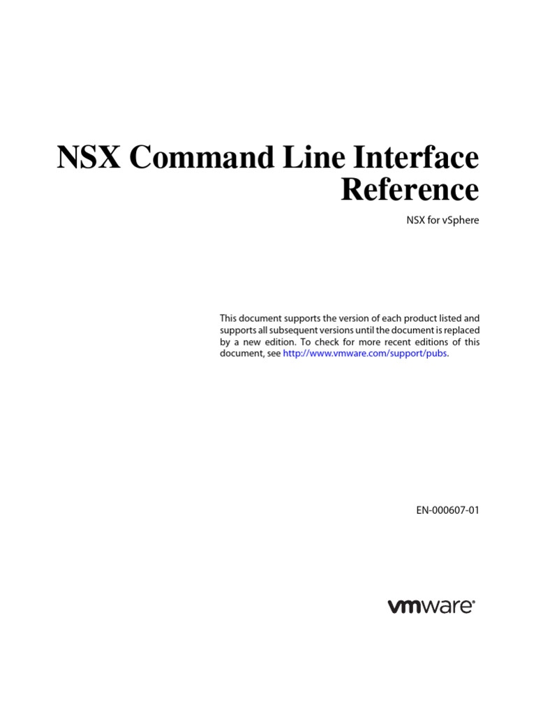 NSX 60 Cli | PDF | Command Line Interface | Computer Network