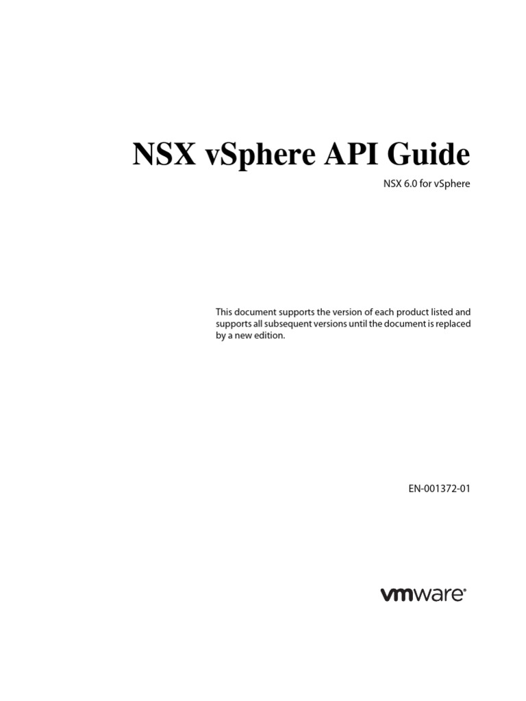 NSX 60 Api | PDF | Computer Network | Virtual Private Network