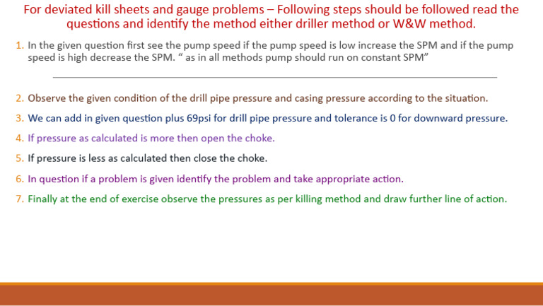 Deviated Kill Sheets and Gauge Problems | PDF