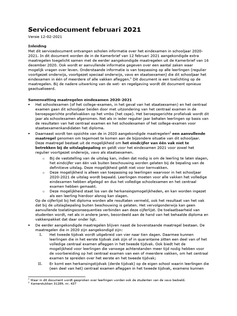 Service Document Februari 2021 | PDF