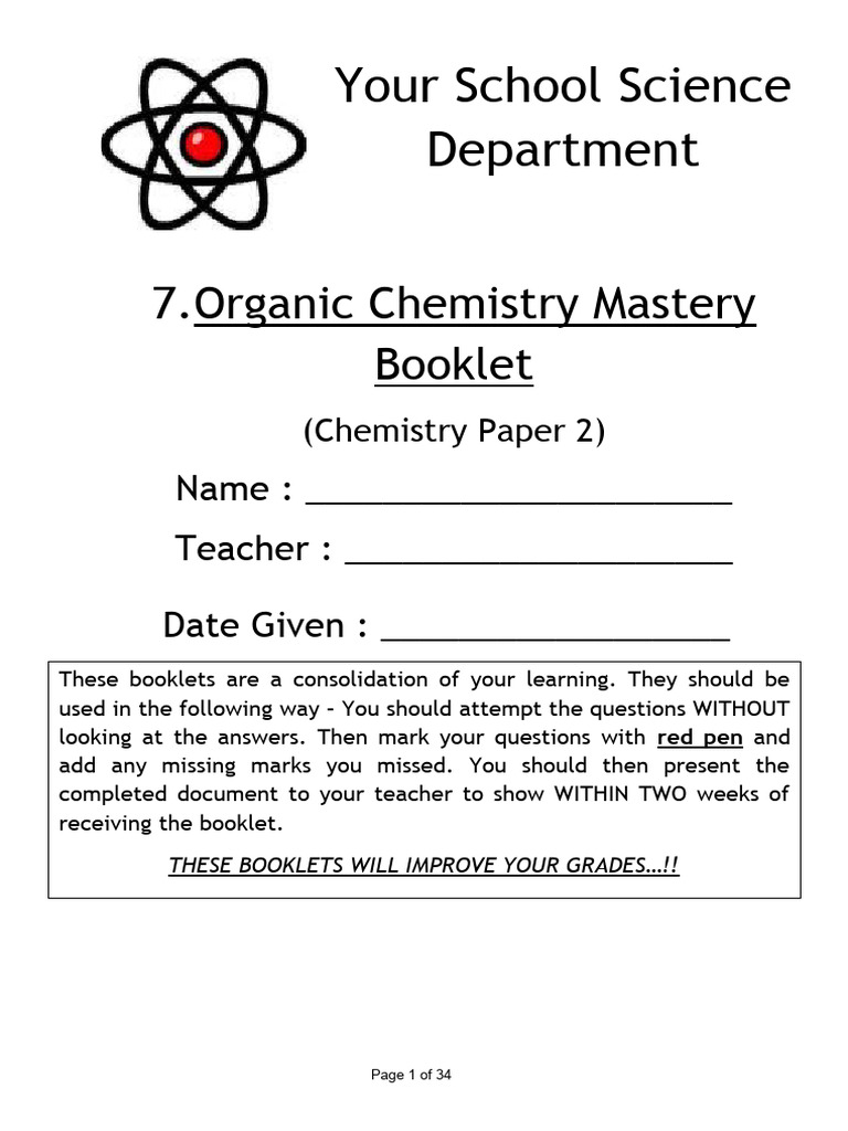 Organic Chemistry - Paper 2 TES | PDF | Ethanol | Petroleum