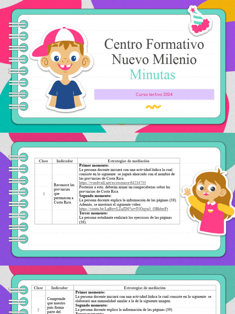 Minutas Del 11 Al 15-4 | PDF | Estudios de idiomas extranjeros ...