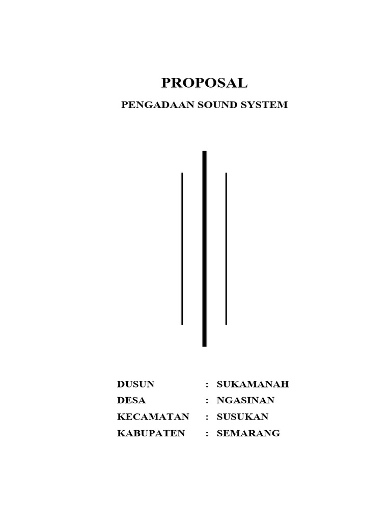Proposal Pengadaan Sound System Sosial | PDF