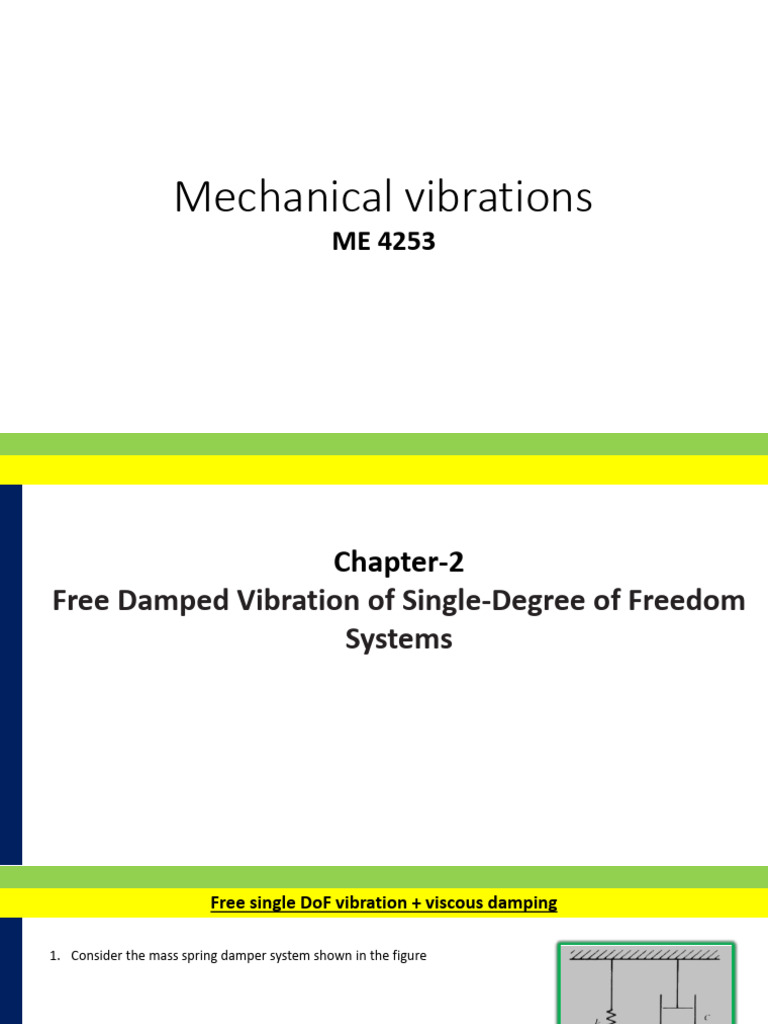 Chapter-2 Viscous Damping | PDF | Damping | Mechanics