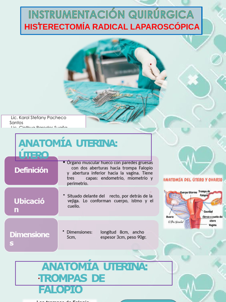 Exposiciòn Histerectomia Radical Laparoscopica | PDF | Pelvis | Anatomía