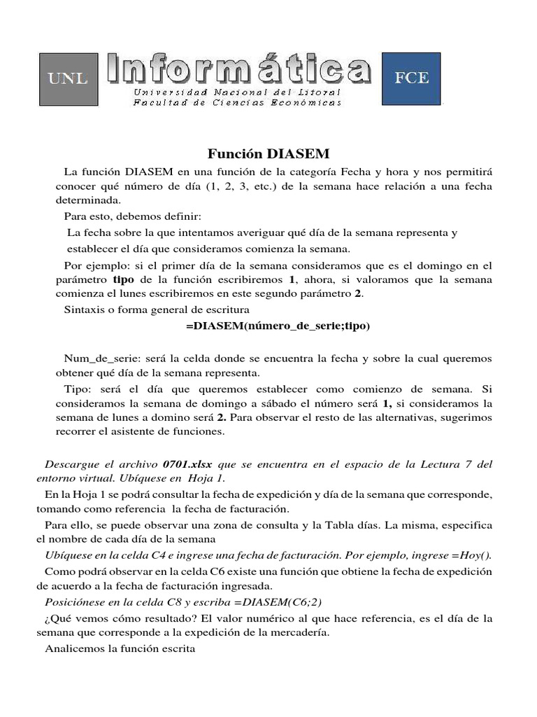 Material - Lectura 7 | PDF | Microsoft Excel | Función (Matemáticas)