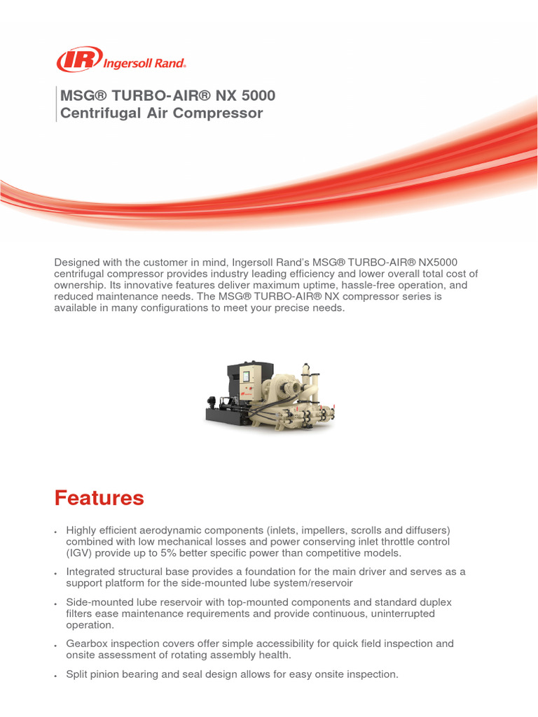 MSG® TURBO AIR® NX 5000 Centrifugal Air Compressor - en | PDF ...