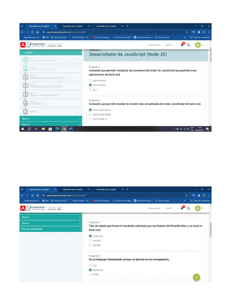 Desarrollador de JavaScript (Node JS) Nivel 1 Leccion 1 | PDF
