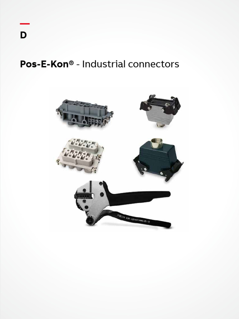 D Industrial Connectors | PDF | Electrical Connector | Electrical Wiring