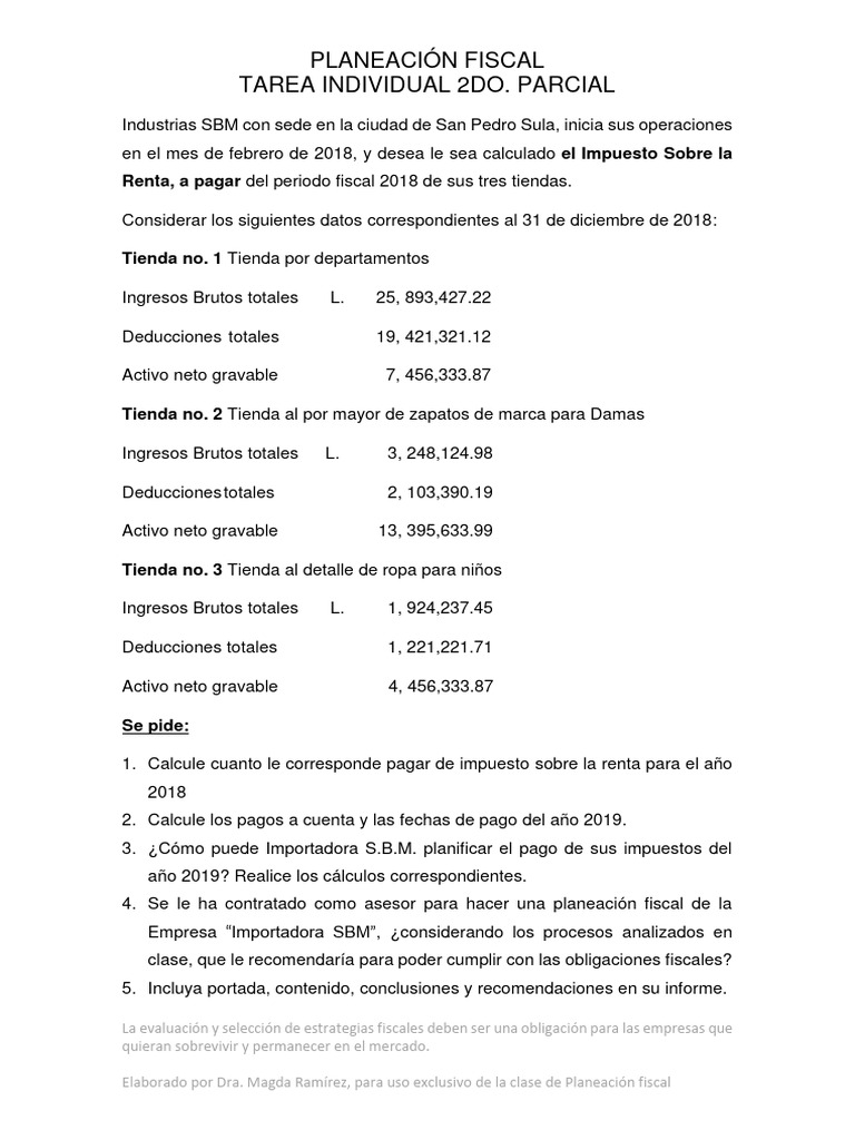 Tarea Individual 2do. Parcial | PDF | Economias