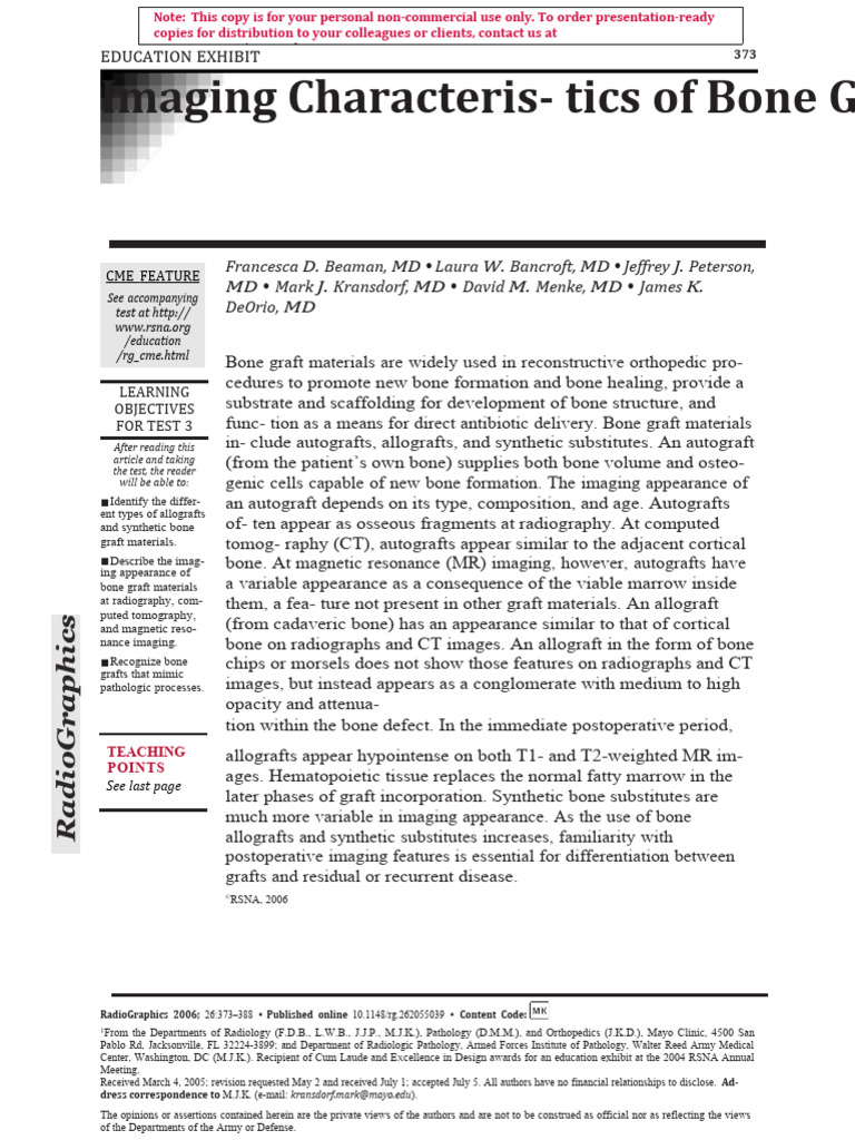 beaman2006 | PDF | Bone | Extracellular Matrix