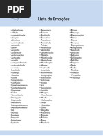 Lista de Emoções e Sentimentos | PDF | Emoções | Experiência subjetiva