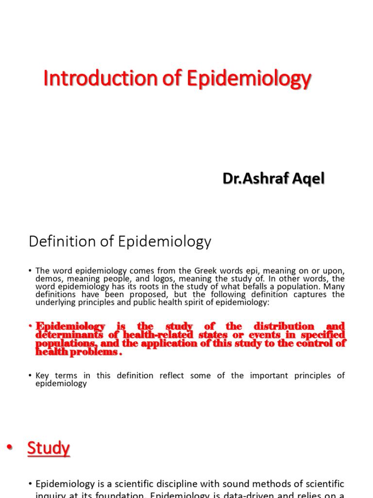 Introduction of Epi | PDF | Epidemiology | Medical Diagnosis
