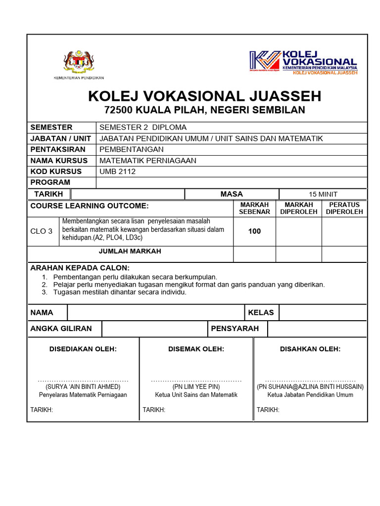 PB Pembentangan Umb 2112 2022 | PDF