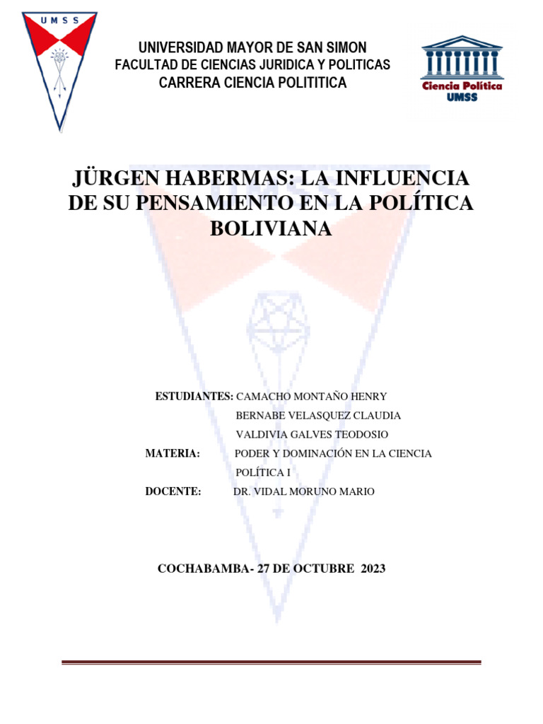 Jurgen Habermas de Poder y Dominacion Imrimir | Descargar gratis PDF | Jürgen Habermas | La ...