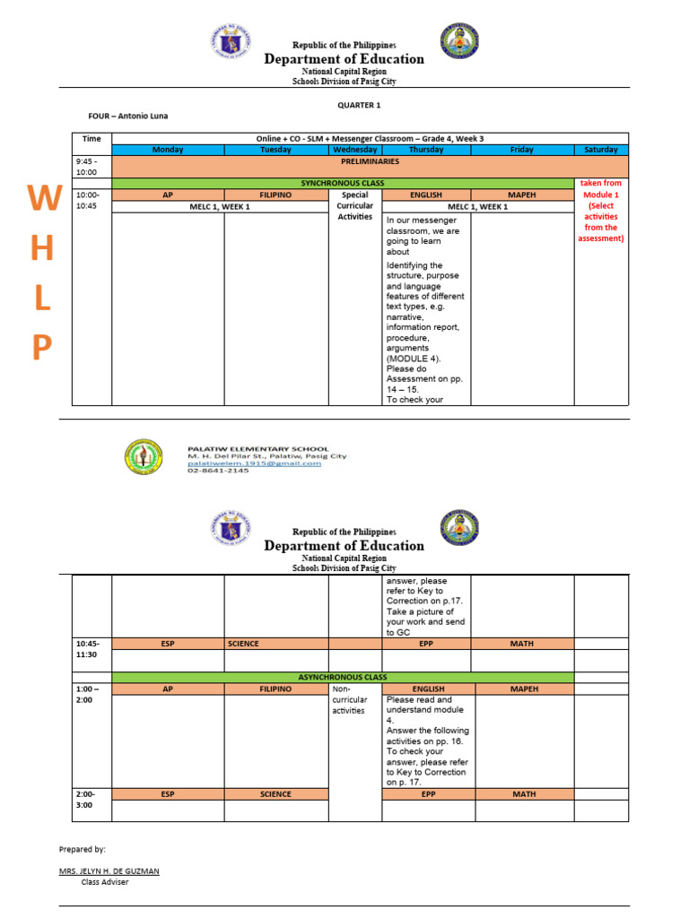 WHLP Quarter 1 Week 5 A. Luna | PDF