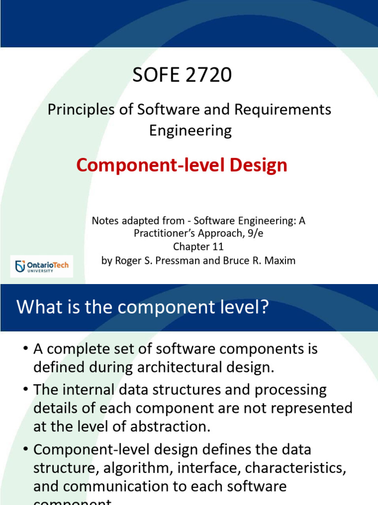 Component Level Design Download Free Pdf Component Based Software
