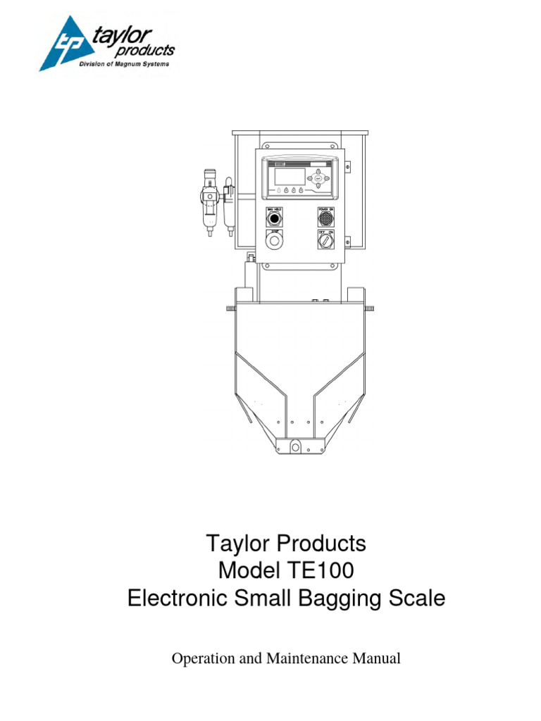 TE100 Bagging Scale Manual | PDF | Electrostatic Discharge