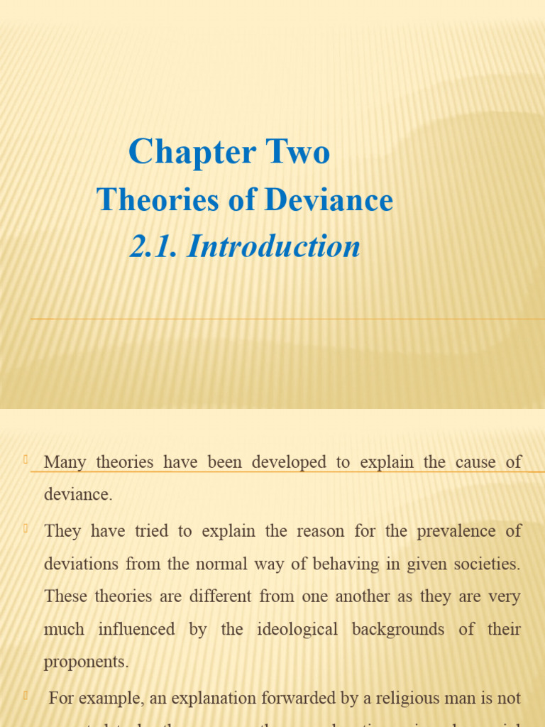 Sociology of Deviance | PDF | Id | Deviance (Sociology)