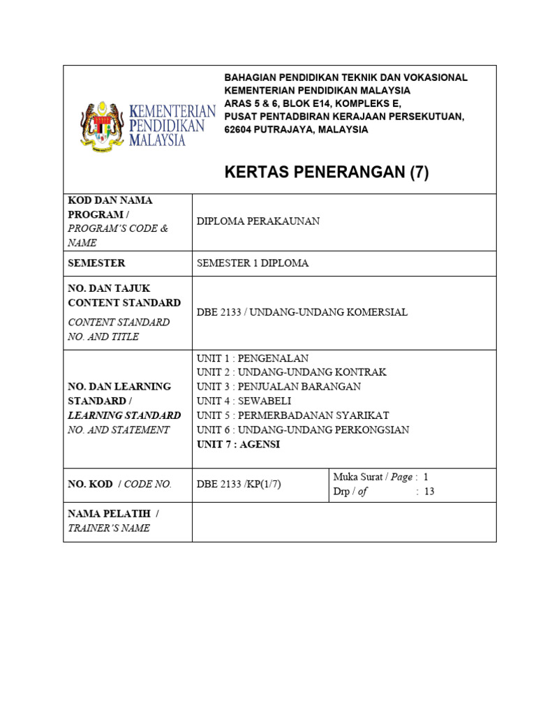 KP7 Agensi PDF | PDF