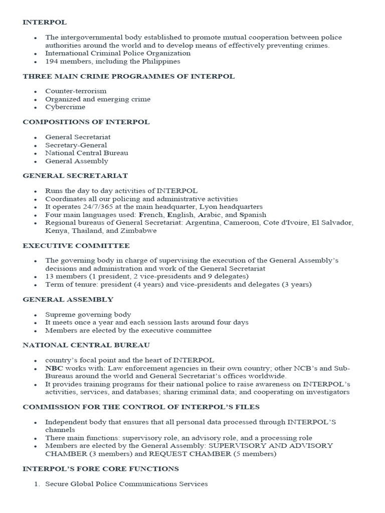 Interpol and Others | PDF | International Relations | World Politics