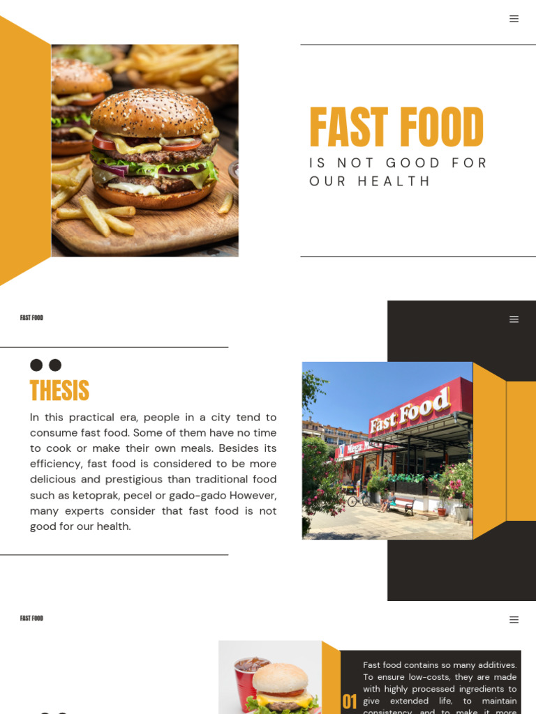 Yellow Modern Fast Food Presentation | PDF