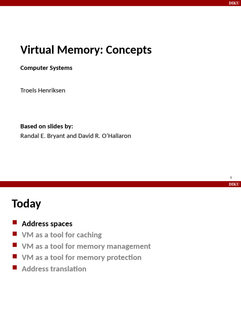 Virtual Memory I | PDF | Cpu Cache | Digital Electronics