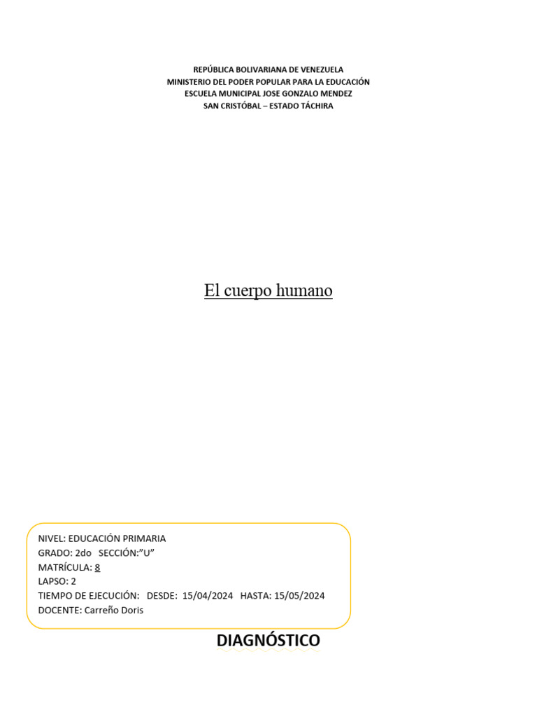 Proyecto 2do Grado 3er Lapso | PDF | Aprendizaje | Evaluación
