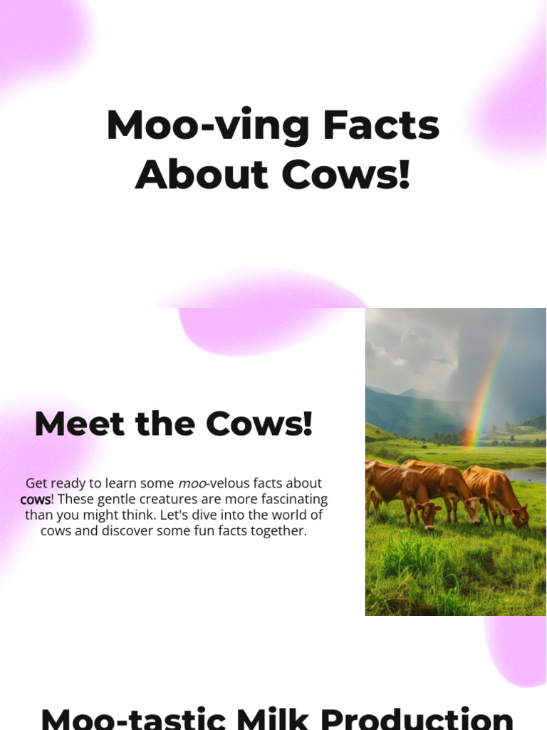 Moo-Ving Facts About Cows! | PDF