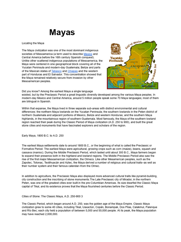Mayas Reading | PDF | Maya Civilization | Mesoamerica