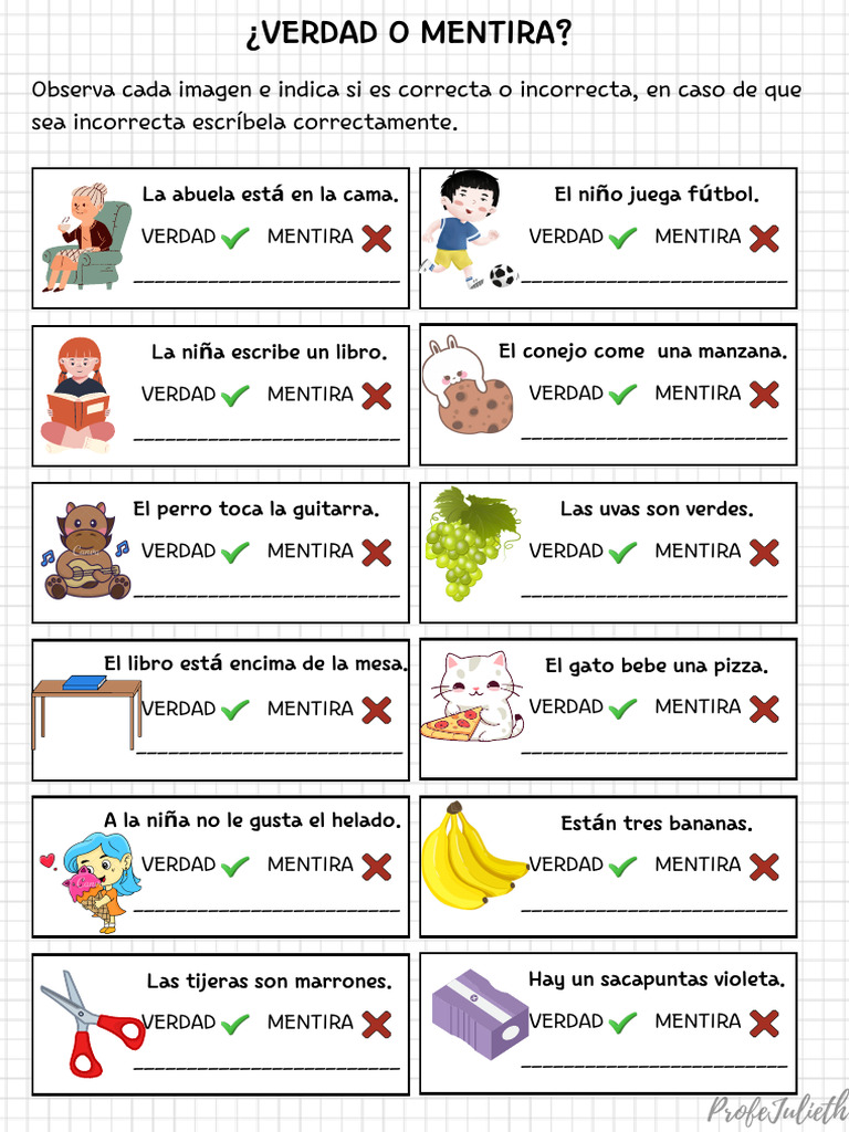 ¿Verdad o Mentira | PDF