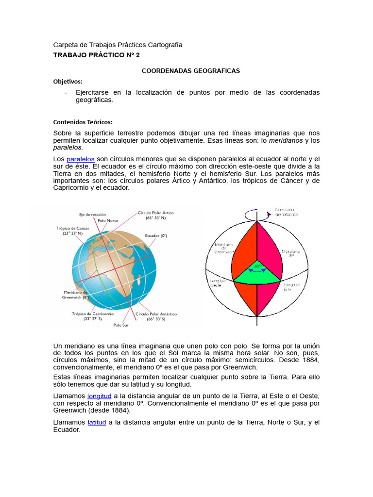Coordenadas Geográficas en Cartografía | PDF | Ecuador | Tierra