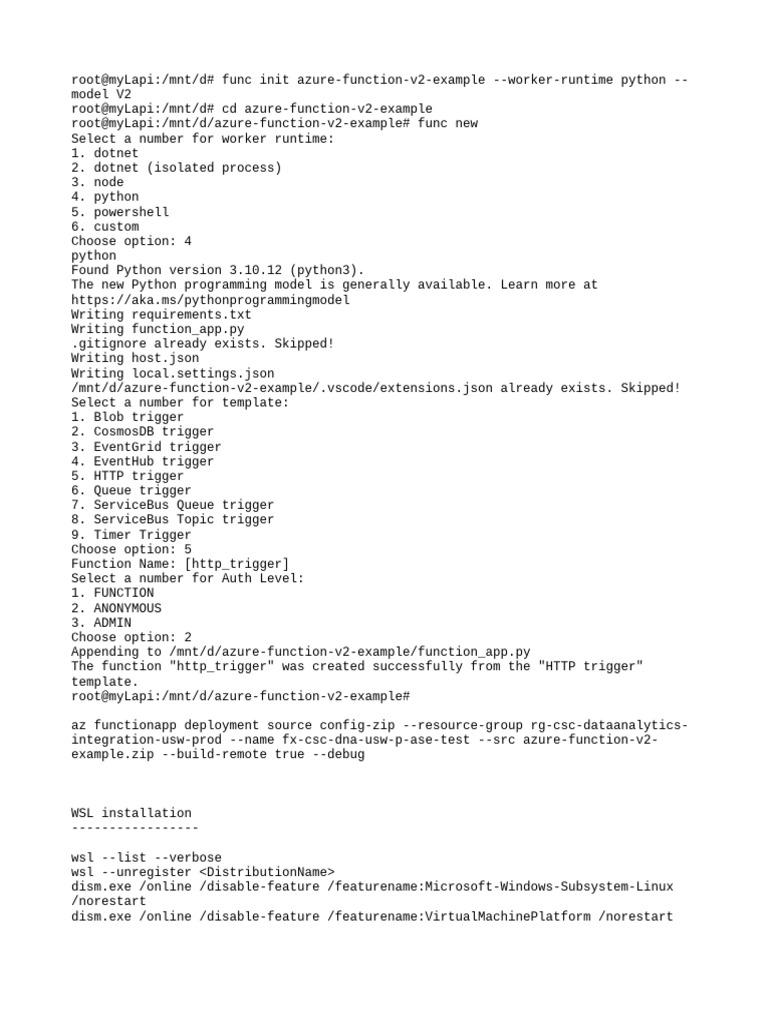 WSL installation | PDF