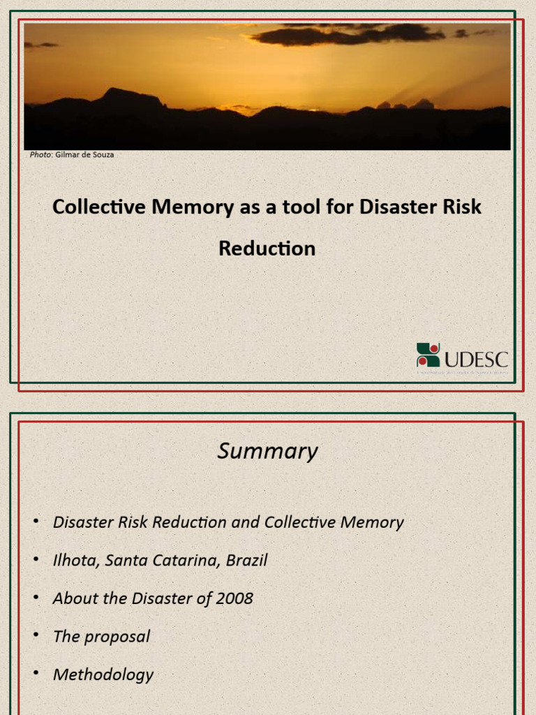 Collective Memory in Disaster Risk Reduction | PDF