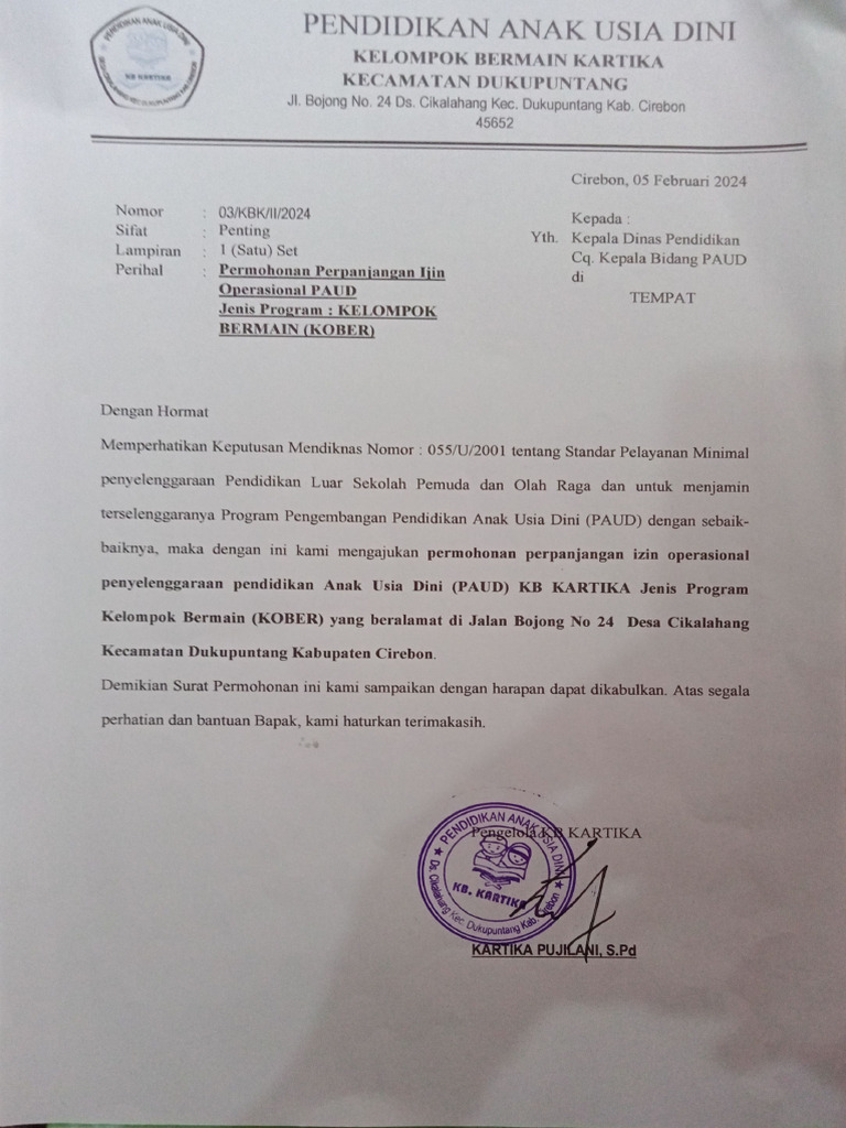 Surat Izin KB | PDF