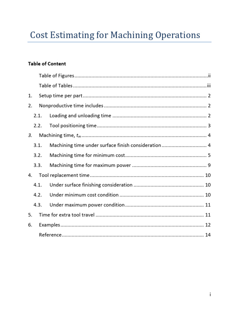 Machining Cost Estimation Guide | PDF | Machining | Mechanical Engineering