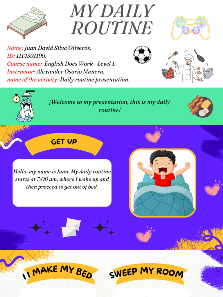 Presentación Rutina Diaria. AA1-EV03. | PDF