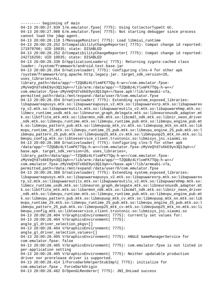 fpsecrashlog | PDF | Android (Operating System) | Java (Programming Language)