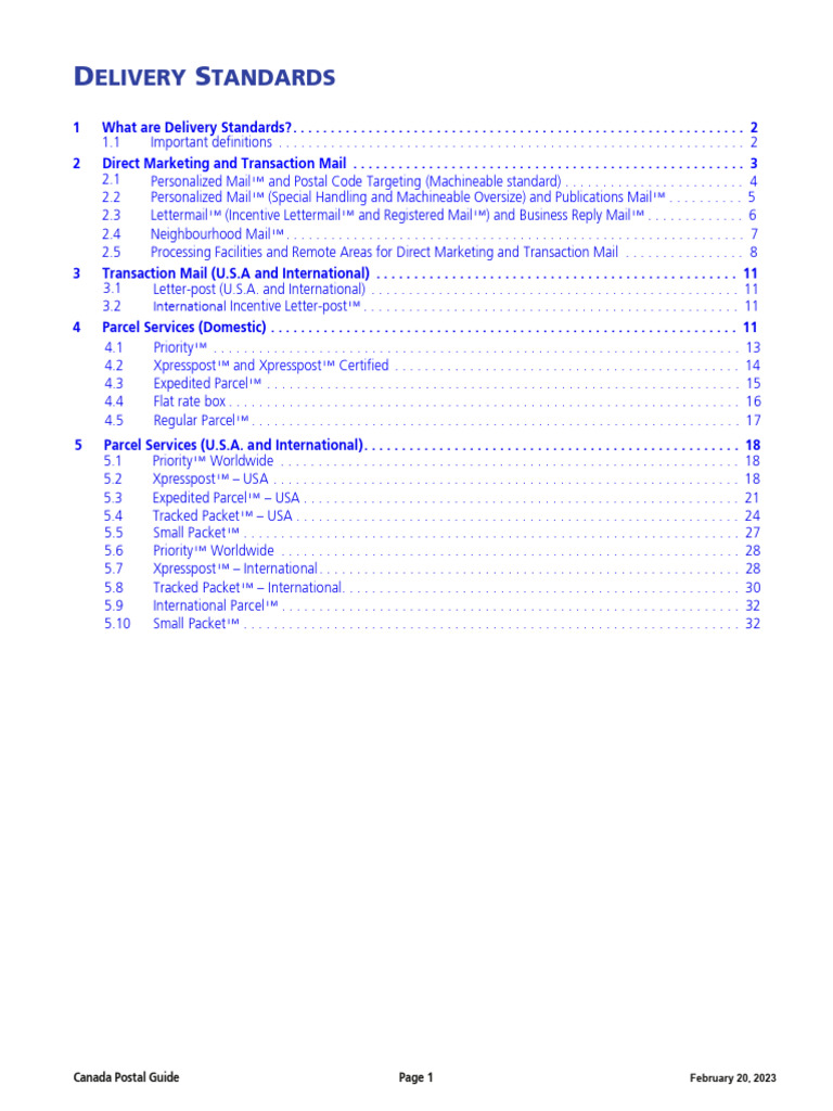 Delivery Standards | PDF | Provinces And Territories Of Canada | Public Services
