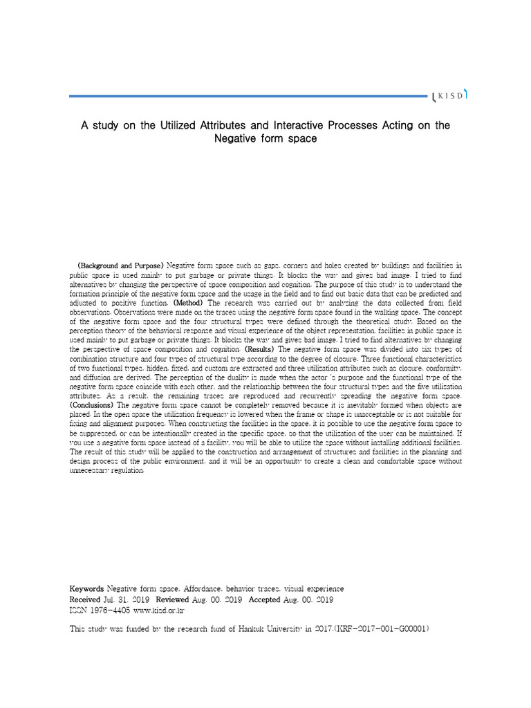 The Interactive Processes Acting On The Negative Form Space | PDF