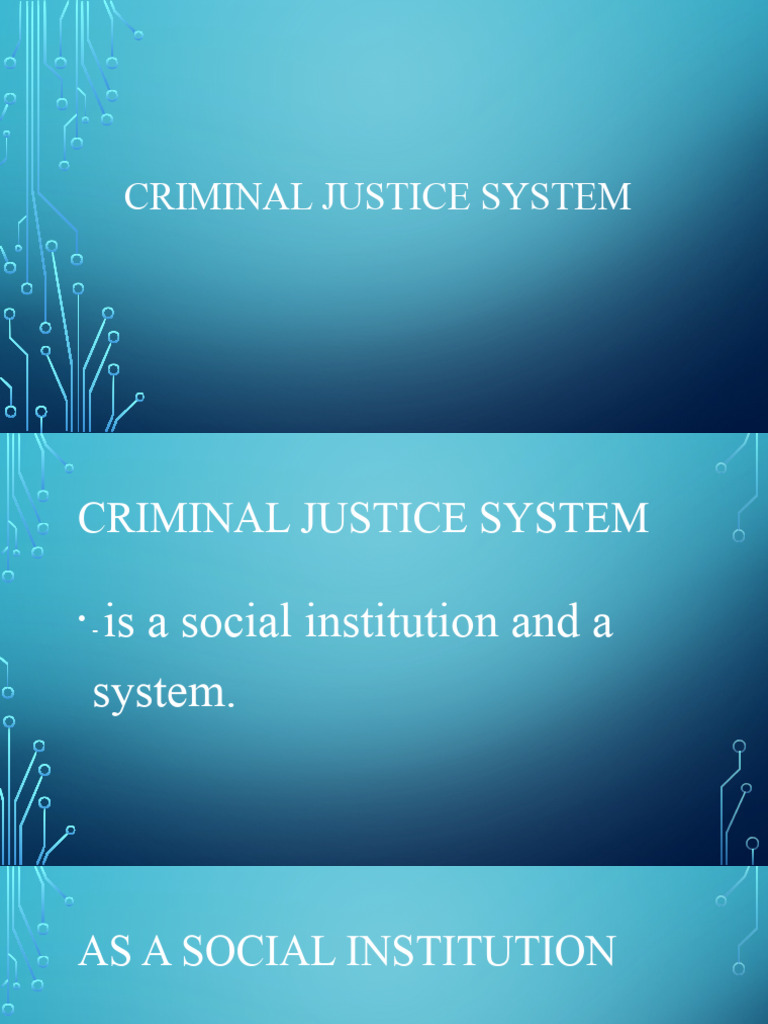 CRIMINAL JUSTICE SYSTEM ppt module 1 | PDF | Crime & Violence ...